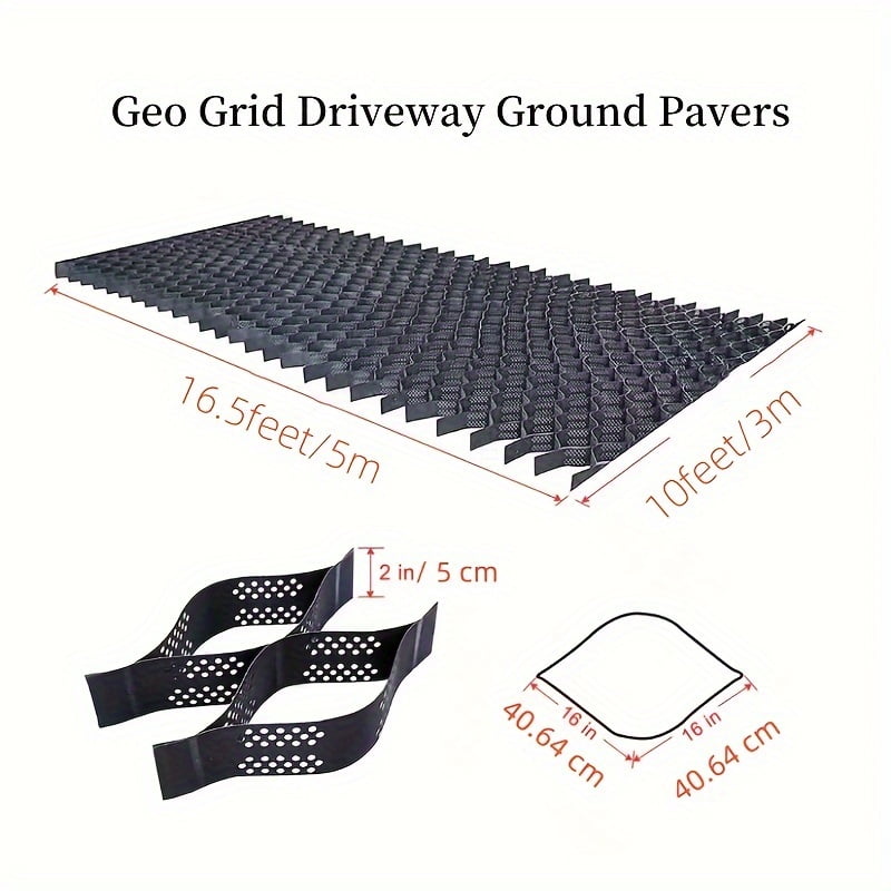 [GeoCell Honeycomb Grid] 2-Inch Thickness Black GeoCell Honeycomb Grid ...