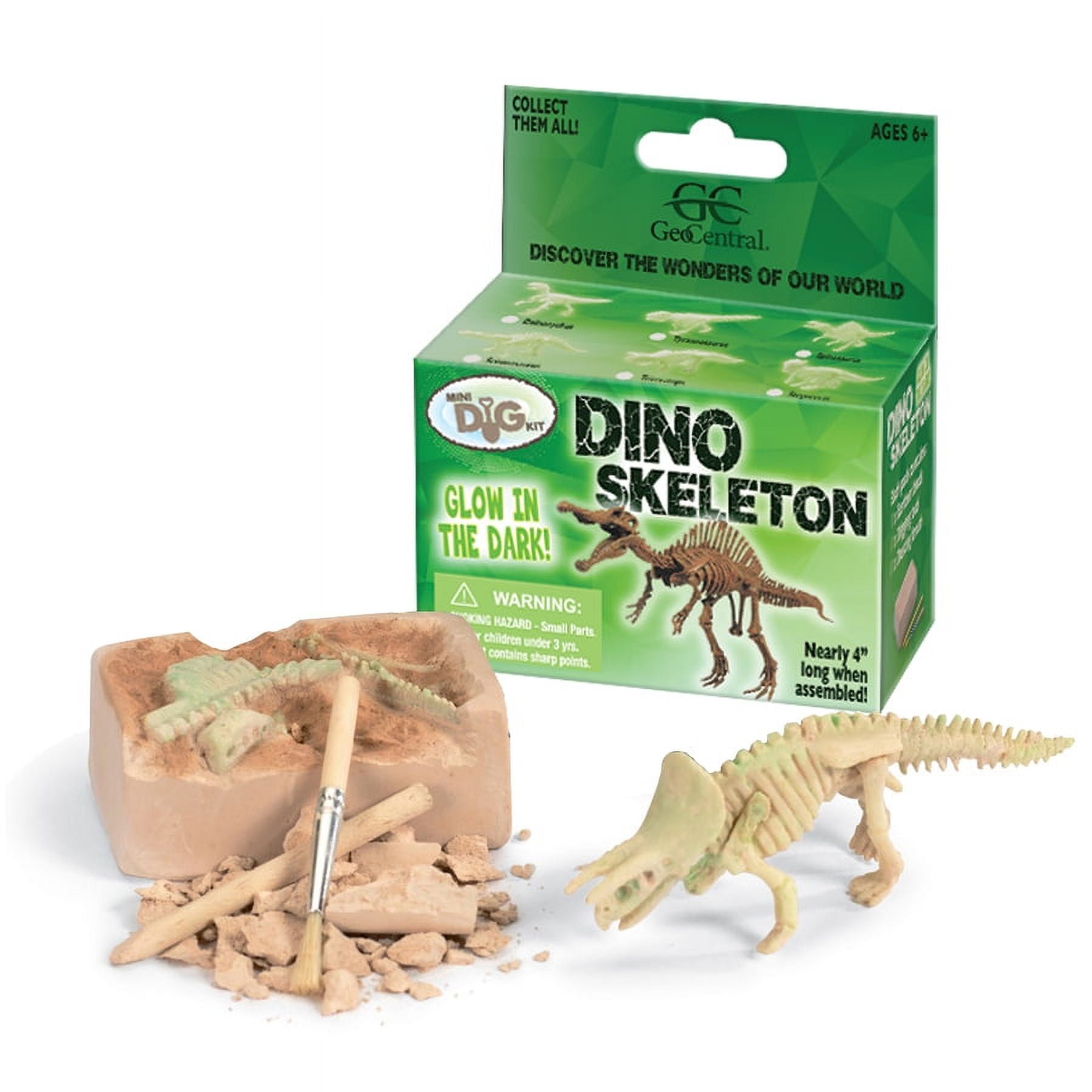 GeoCentral Mini Excavation Kit: Glowing Dino Skeletons - Walmart.com