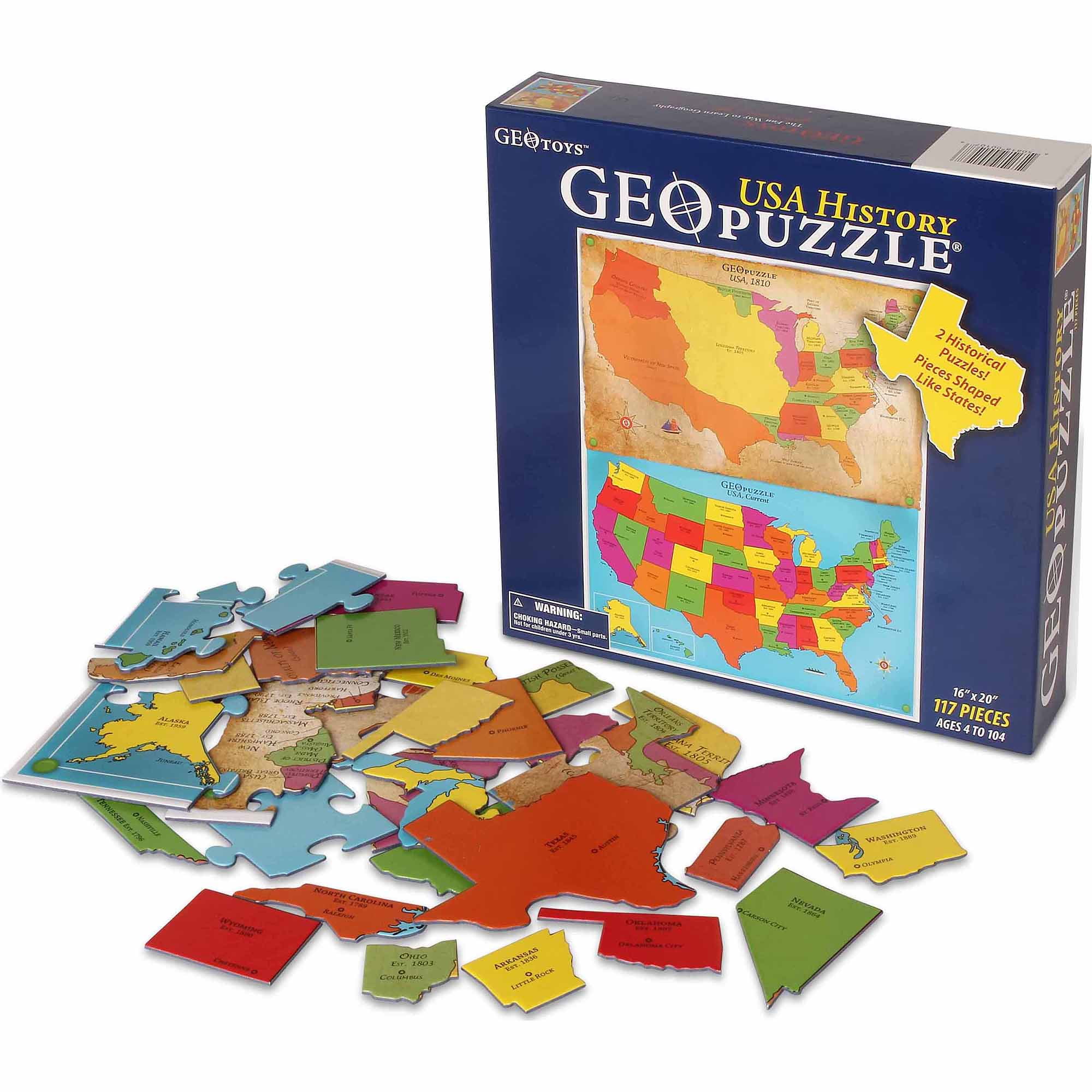 GeoPuzzle, US History - Walmart.com