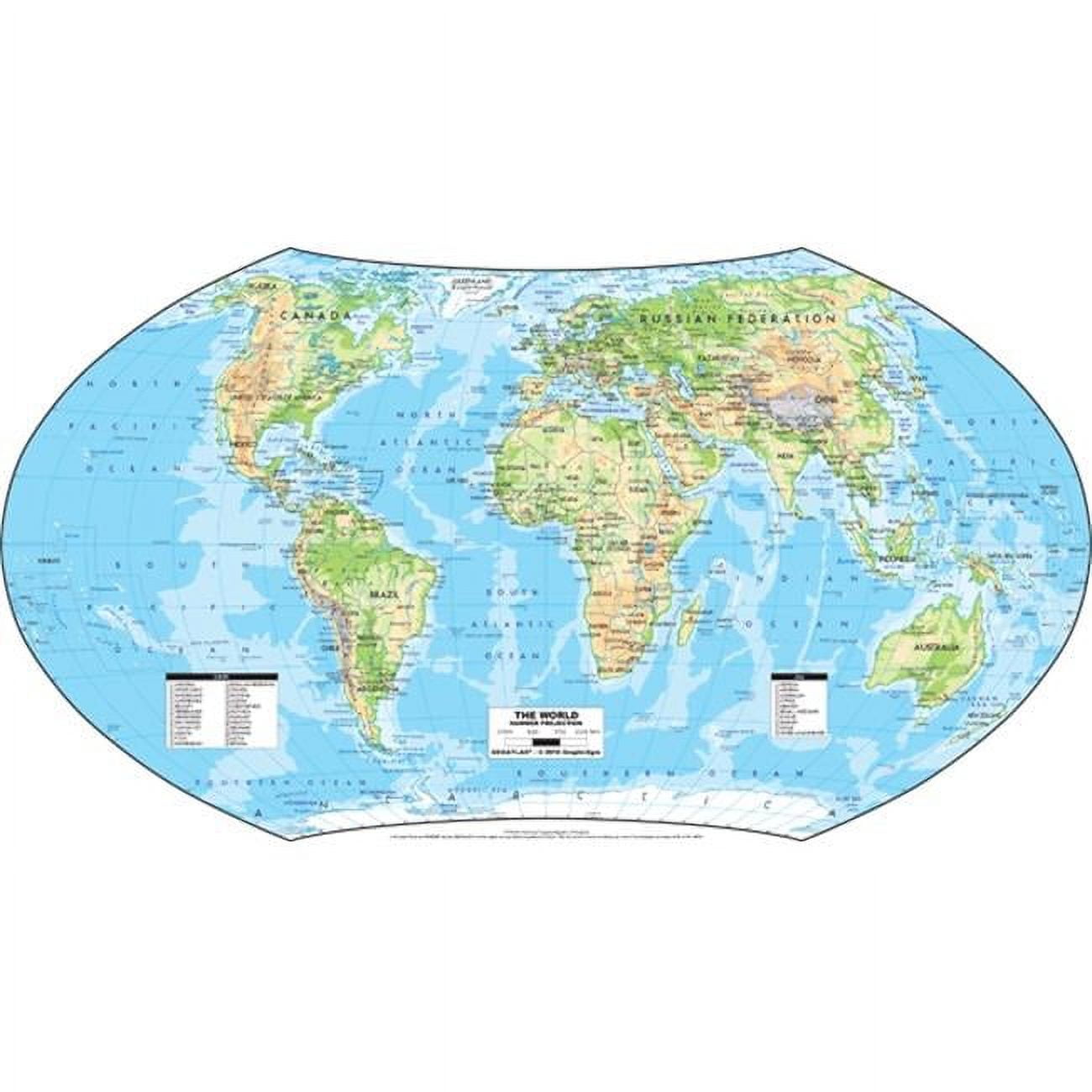 Geoatlas Physical USA & World Map - Classroom Pull Down - 2 Map Bundle ...
