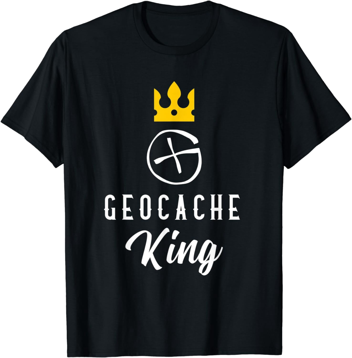 Geocache King Geocacher GPS-Treasure Hunt Travel-Bug Design T-Shirt ...