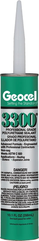 Geocel 3300 Series 68106 Polyurethane Sealant, Limestone, Liquid, 10.1 ...