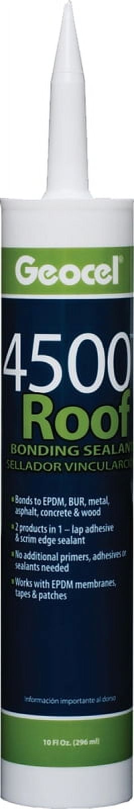 Geocel 4500 Series 55101 Roof Bonding Sealant, White, Liquid, 10 oz ...