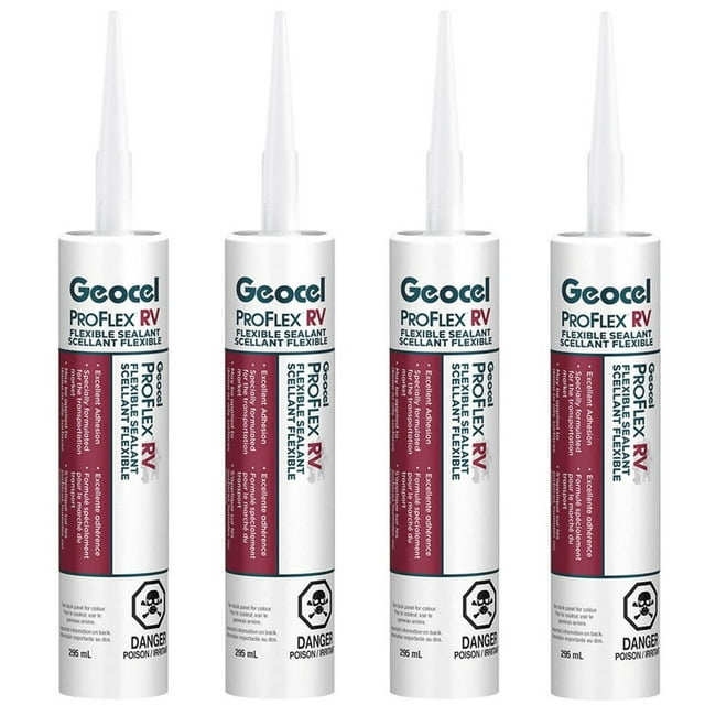 Geocel GC28900 (GC28100) PRO FLEX RV FLEXIBLE SEALANT CLEAR 10 OZ, PACK ...