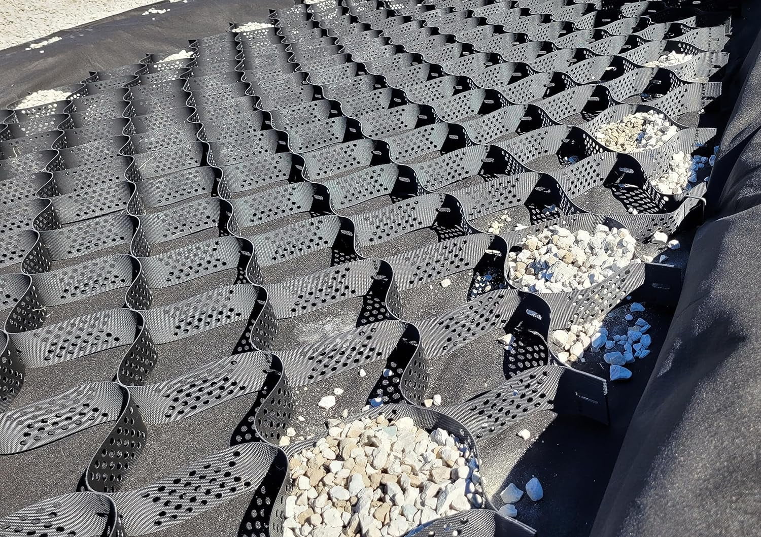 Geocell Ground Grid Paver Kit - 4 inch Depth Gravel stabilizer ...