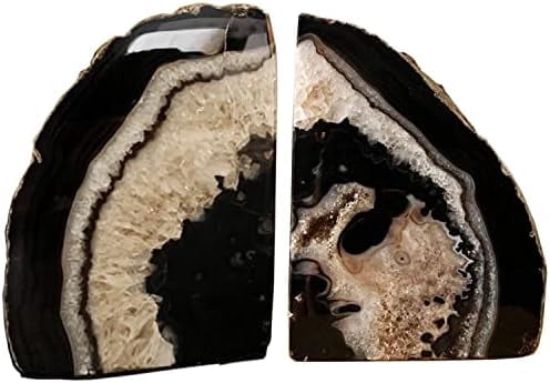 Geode Bookends Heavy Duty AgateStone Bookend Decorative Large Crystal ...