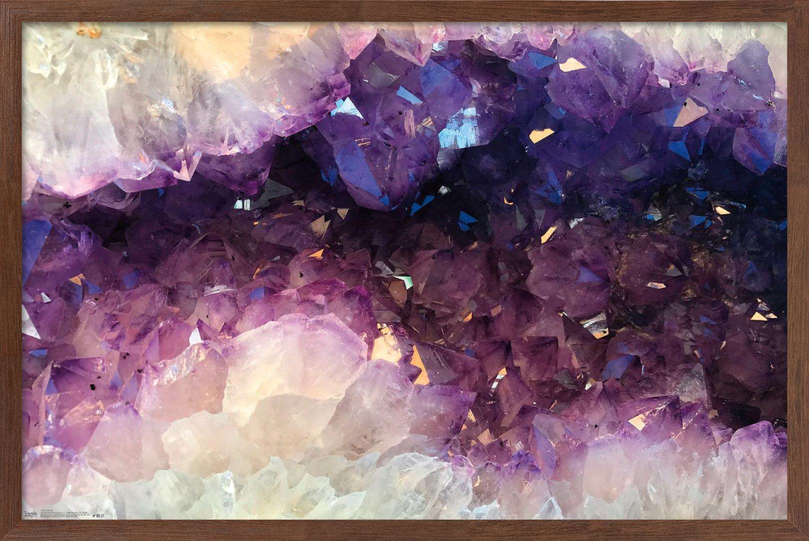 Geode Wall Poster, 14.725" x 22.375", Framed - Walmart.com