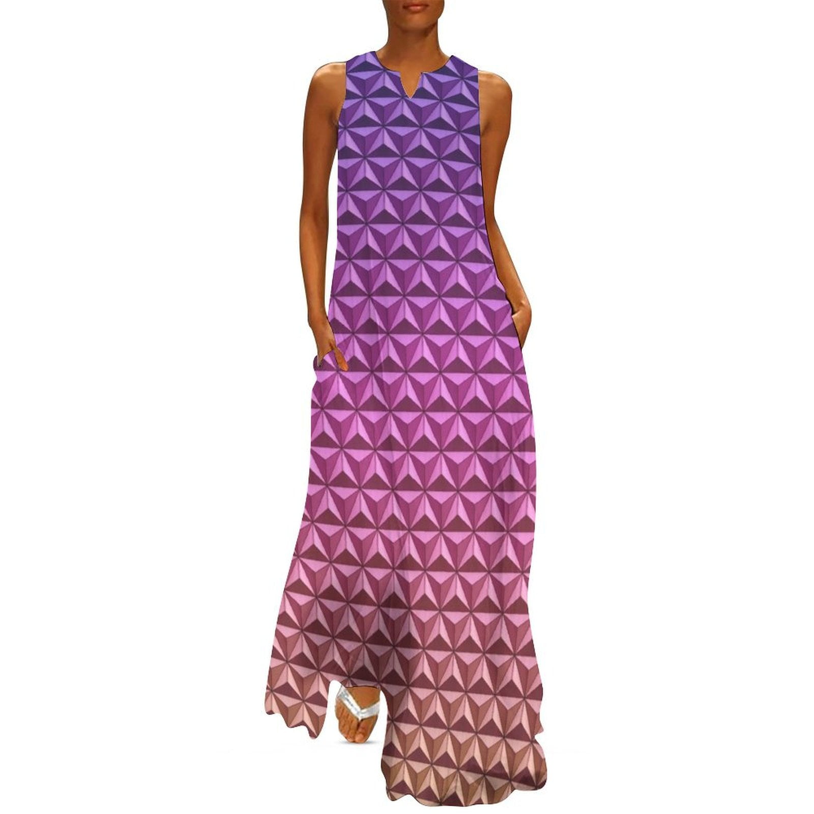 Geodesic Sphere at Night Long Dress summer dress women's clothing trend ...
