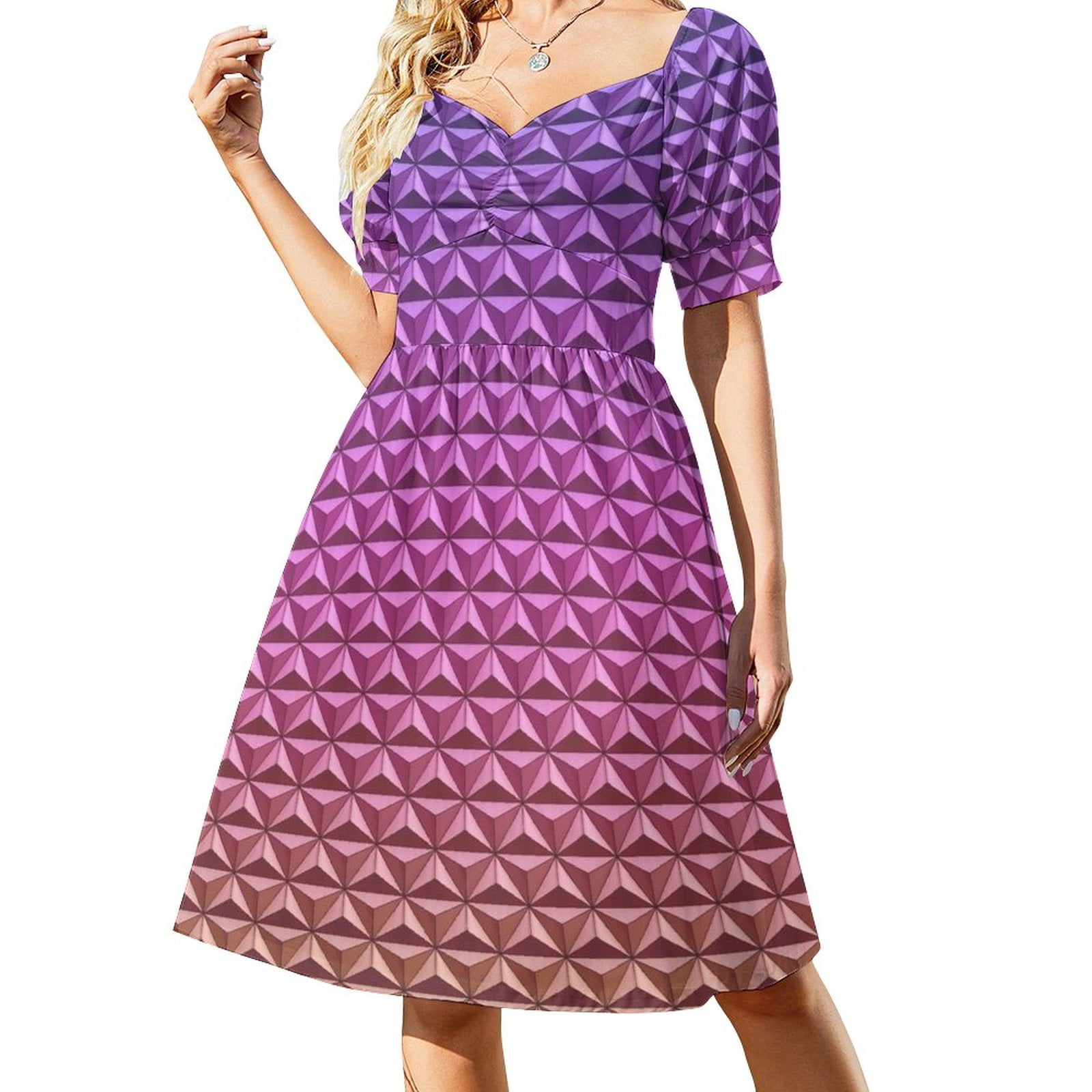 Geodesic Sphere at Night Sleeveless Dress Woman's evening dress Party ...