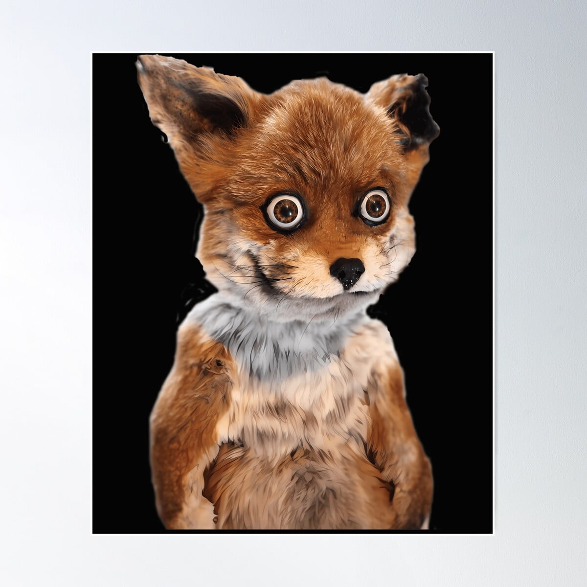 Geoff Stoned Fox Taxidermy Meme Adele Morse Poster Wall Art, Modern ...
