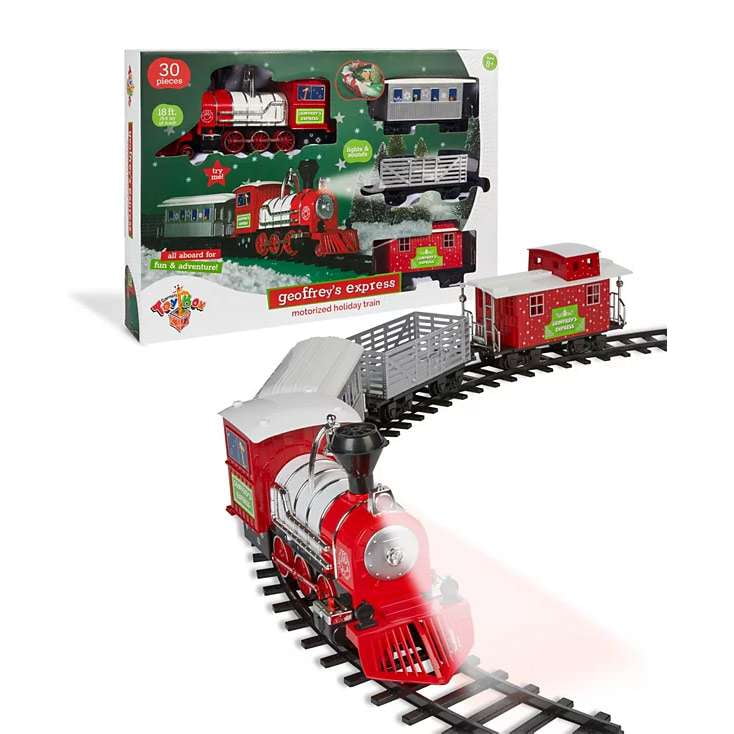 Geoffrey's Toy Box Geoffrey's Express Motorized Train (Lights & Sounds ...