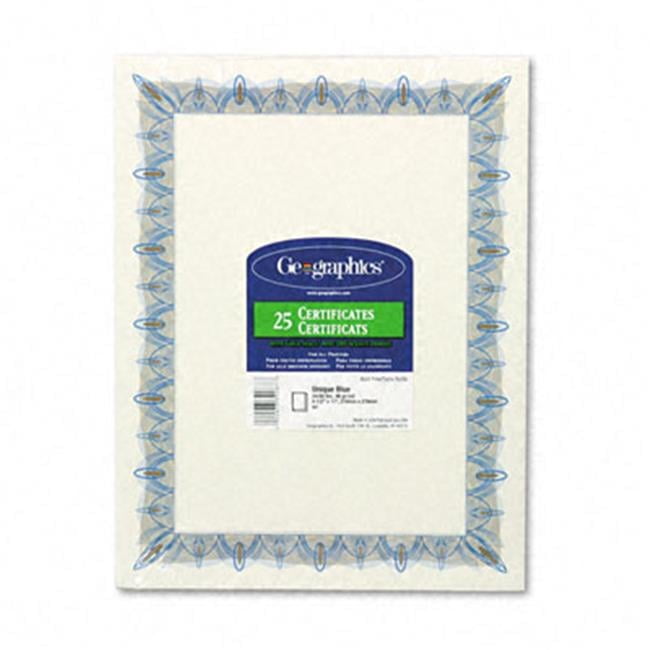 Geographics Award Certificates with Gold Seals 8-1/2 x 11 Unique Blue ...