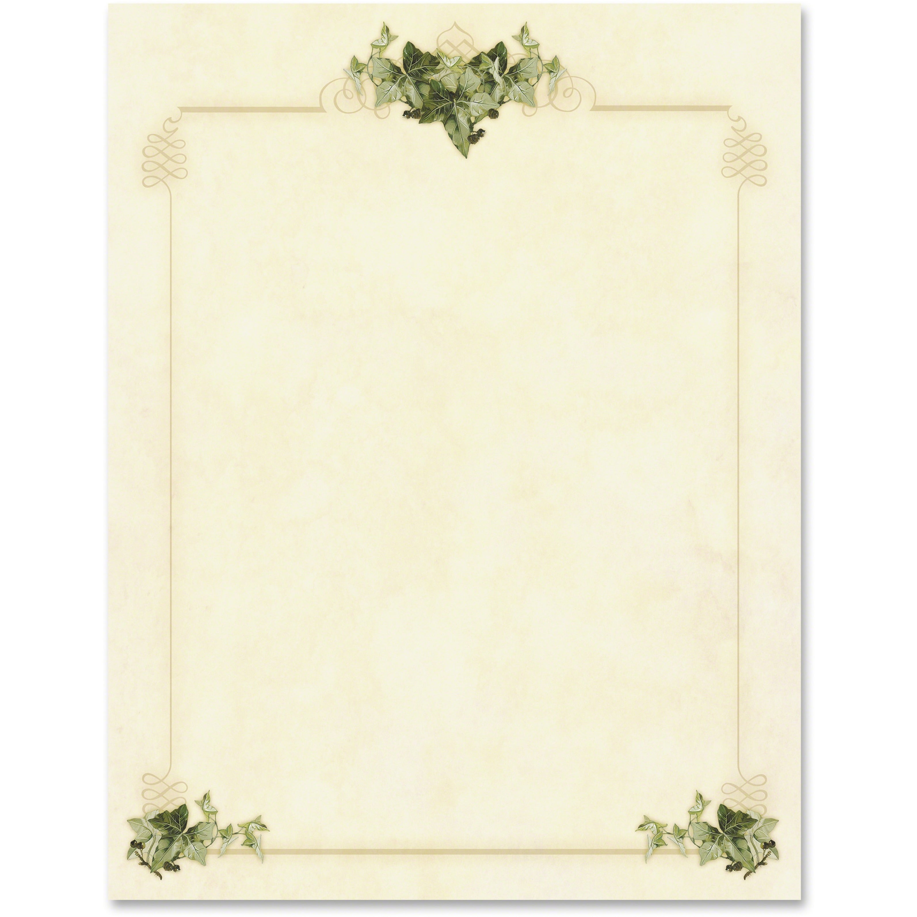 Geographics, GEO46895S, Ivy Corners Letterhead Paper, 100 / Pack, Beige ...