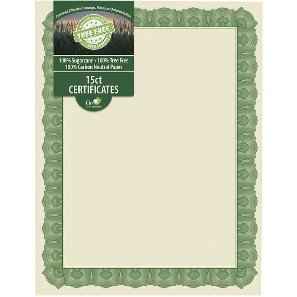 Geographics Tree Free Certificate - 8.5" - Multicolor with Green Border ...