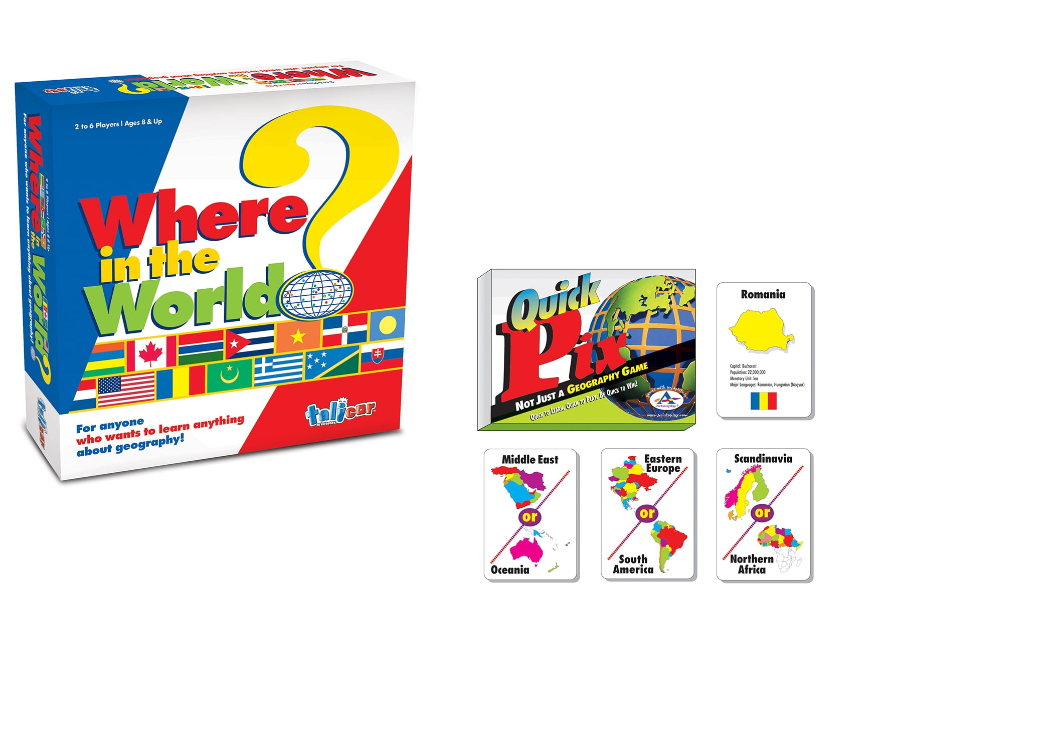 Geography Learning Game Bundle - Where In The World And Quick Pix ...