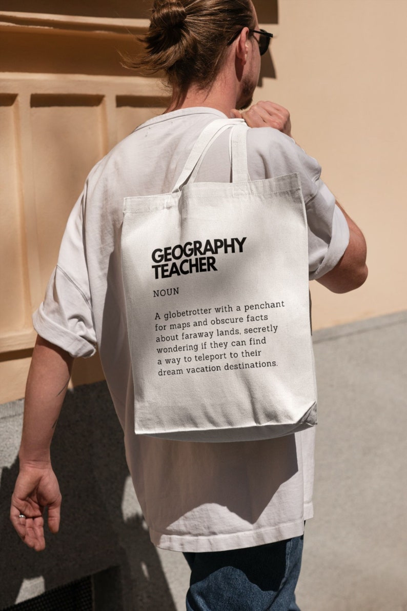 Geography Teacher Tote – Funny Definition for Geography Enthusiasts ...