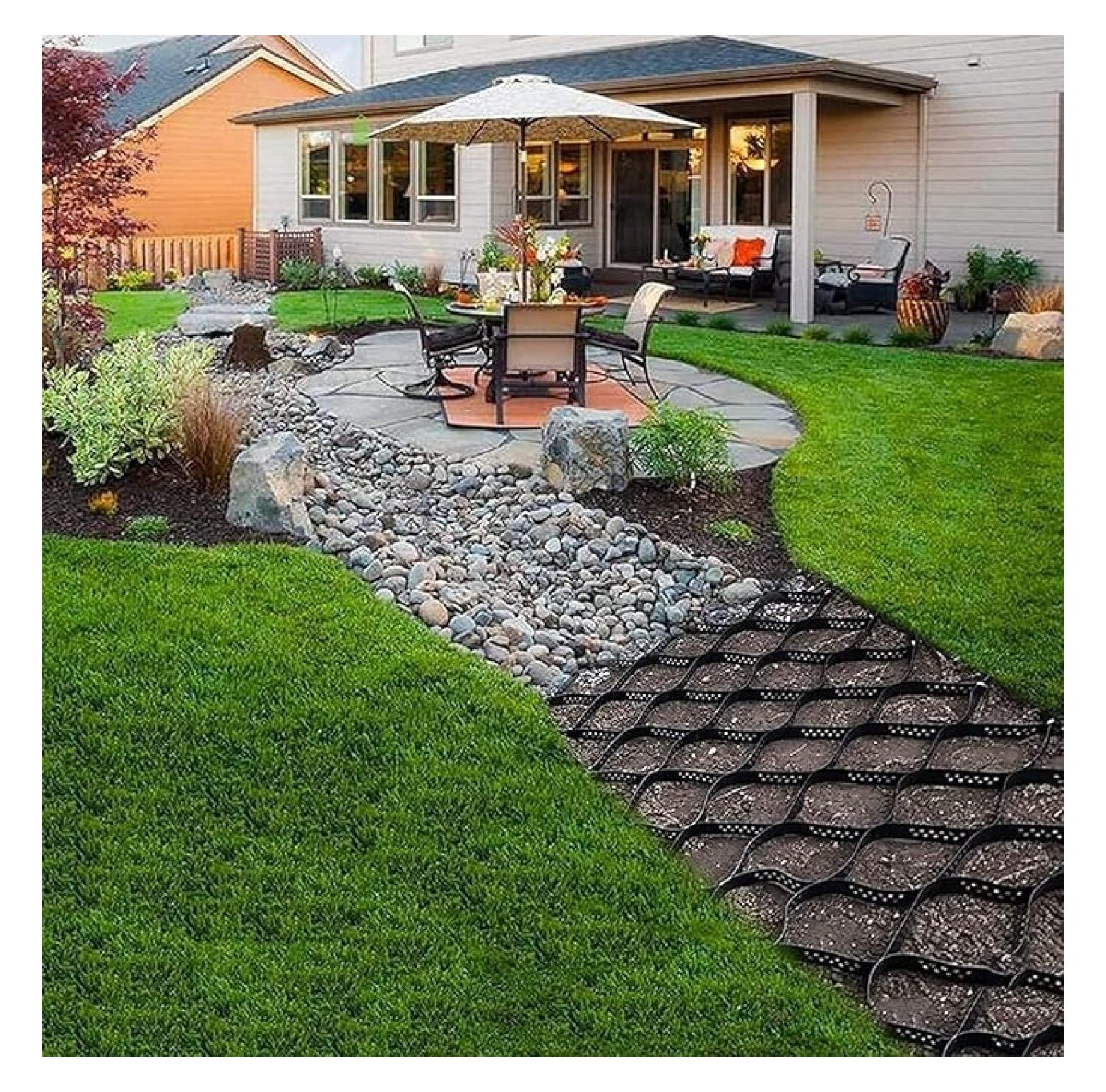 Geogrid Gravel Grid, 2 Inch Thick Geocell Ground Grid, Various Size ...