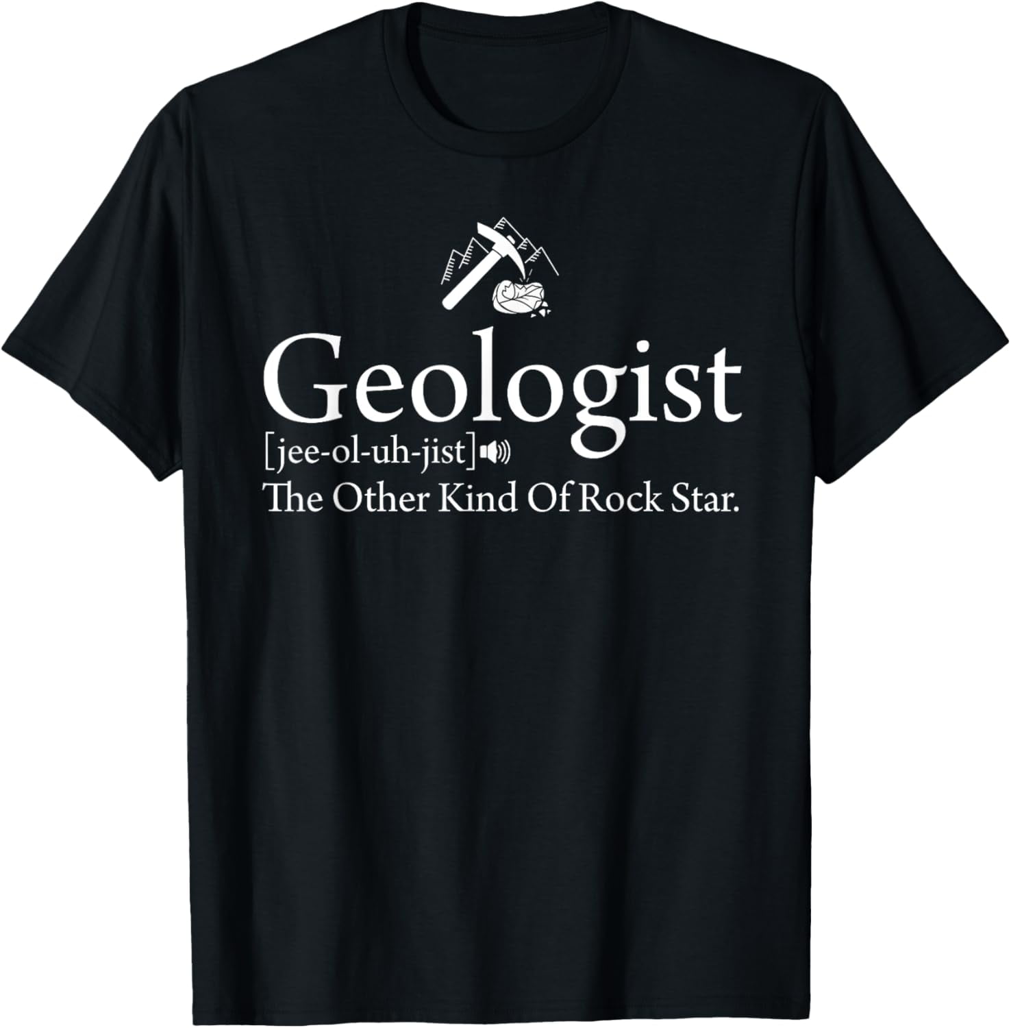 Geologist Definition Tee Funny Rock Star Geology T-Shirt - Walmart.com