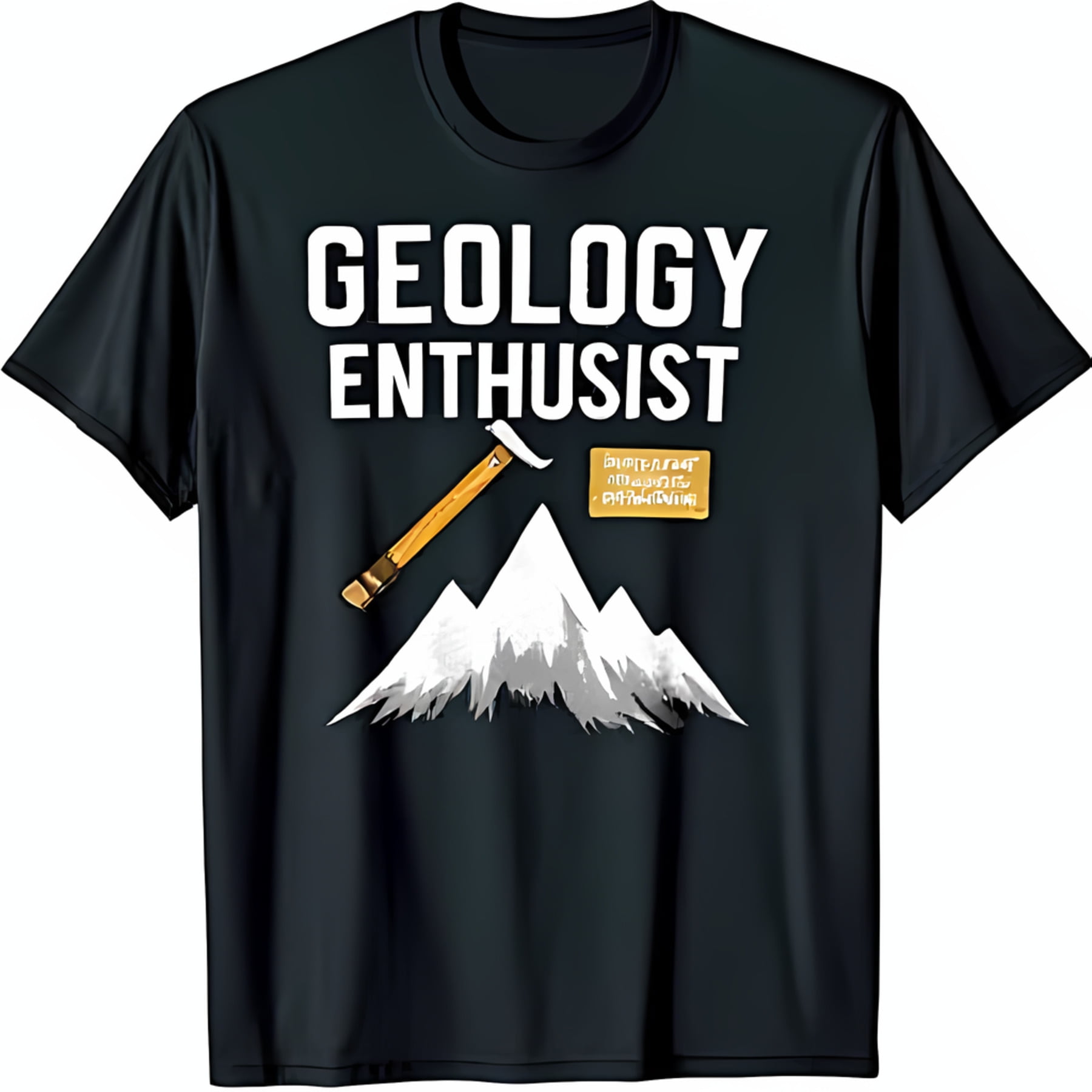 Geology Black T-Shirt with Pickaxe and Rockhounding Graphic - Walmart.com