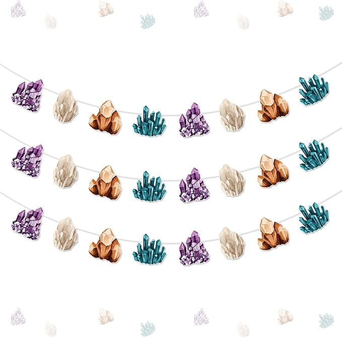Geology Party Decorations Pre-Strung Rocks Geology Party Garland Banner ...