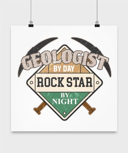 Geology Poster, Geologist By Day Rock Start By Night, Career Wall Art ...