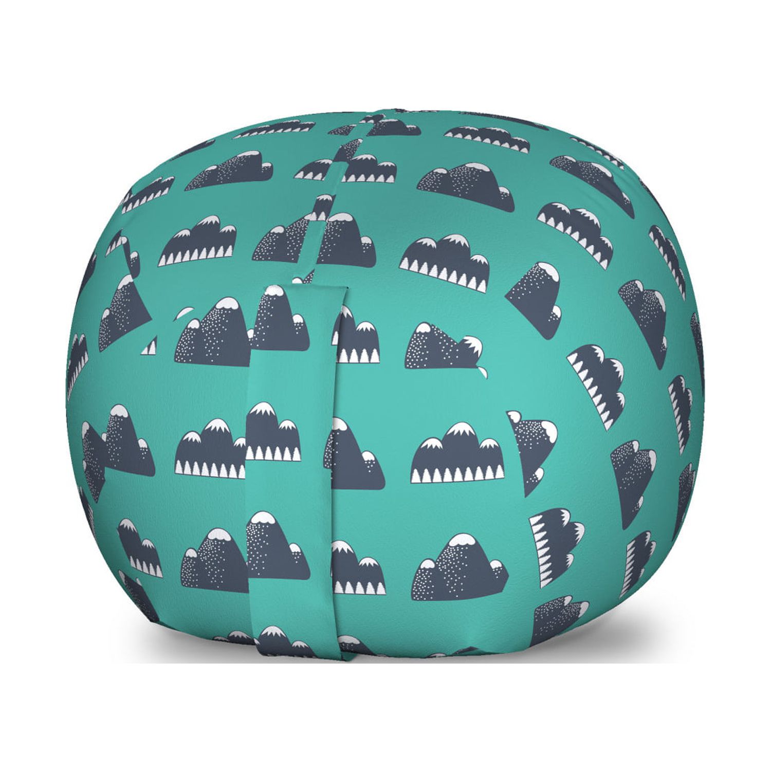 Geology Storage Toy Bag Chair, Mountain Silhouettes Nature Themed ...