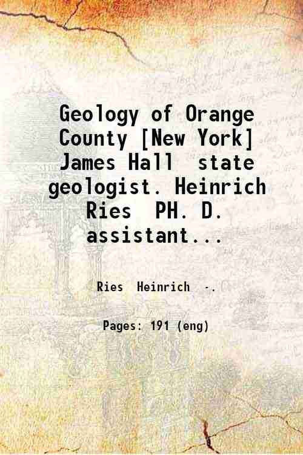 Geology of Orange County [New York] James Hall state geologist ...