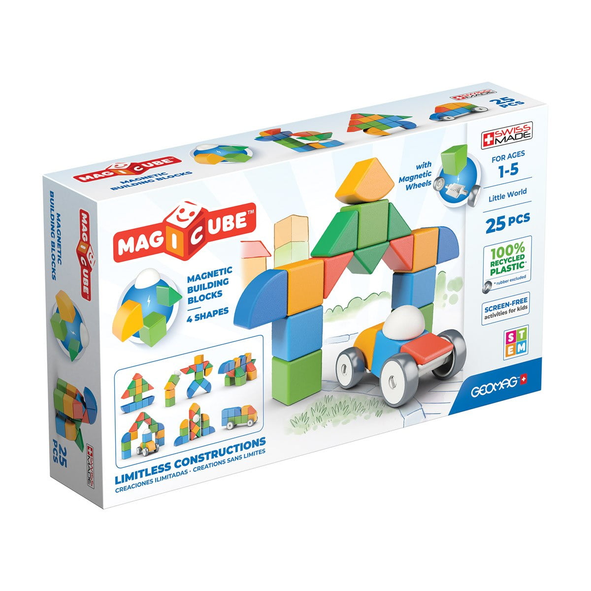Geomag Magicube Magnetic Shapes - 25 Pieces - Walmart.com