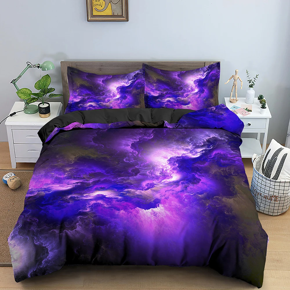Geometric 3D Printed Bedding Set Soft Single King Double Psychedelic 3D ...