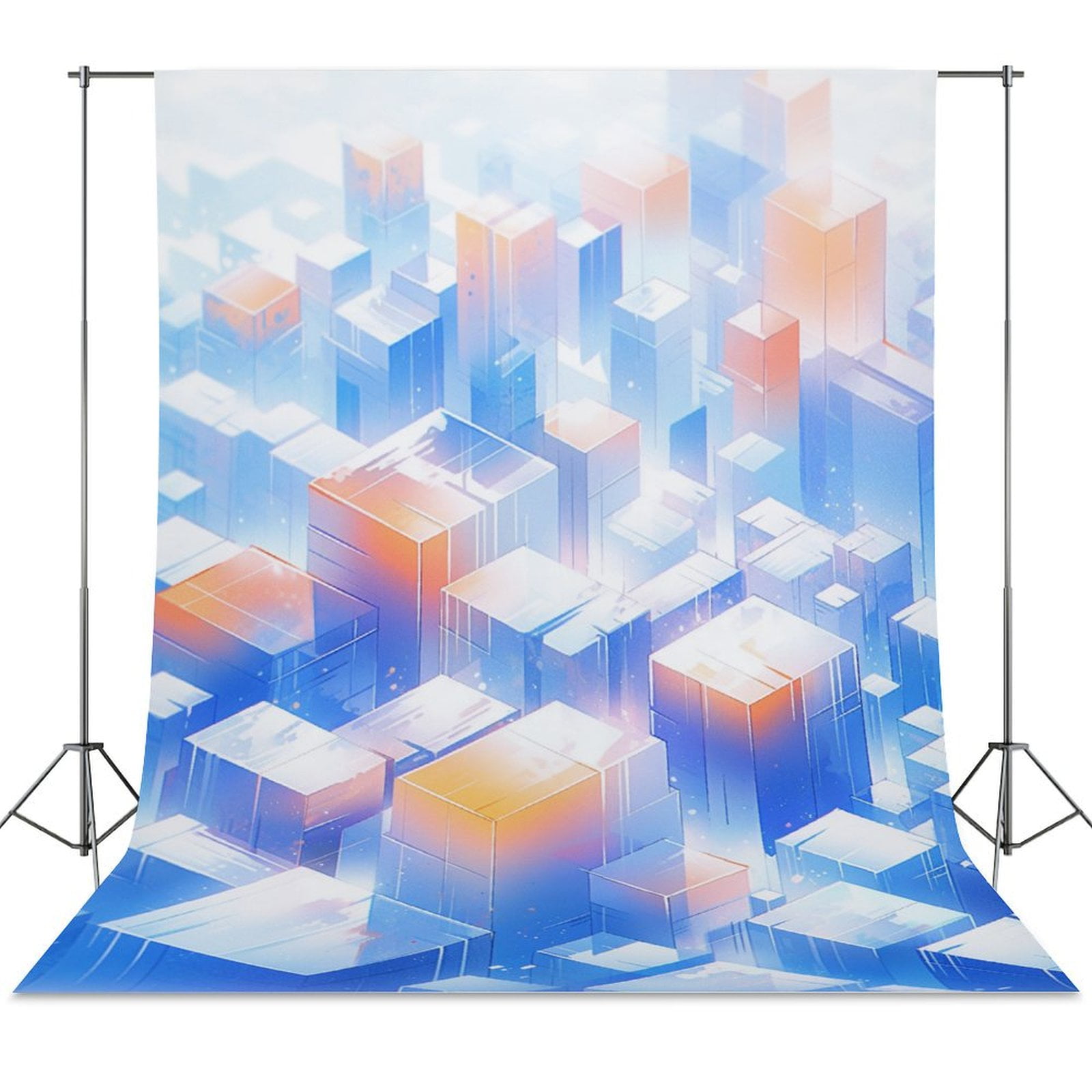Geometric Abstract 3D Gradient Futuristic Cubes Backdrops for ...