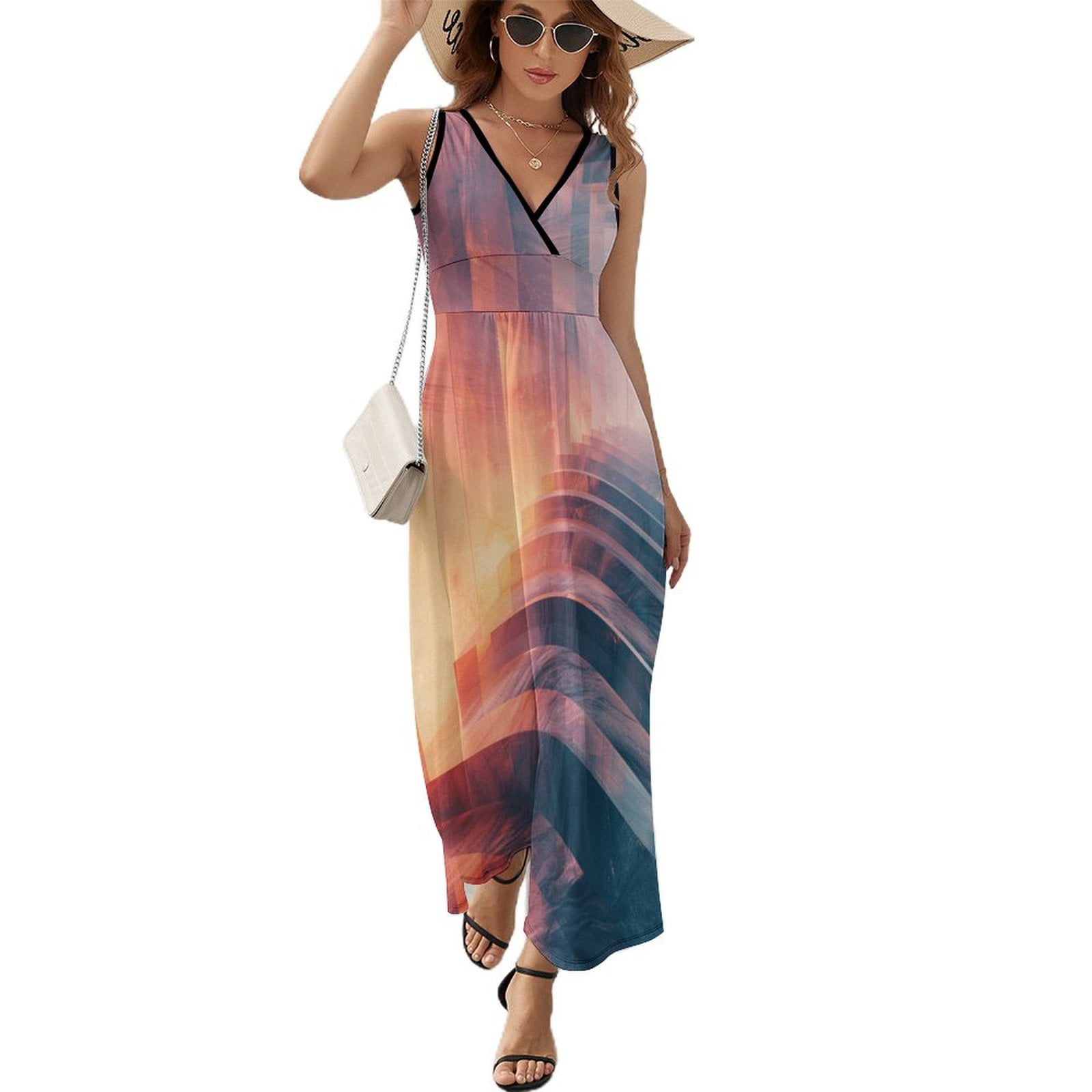 Geometric Abstract 3D Gradient Futuristic Cubes King Size Sleeveless ...