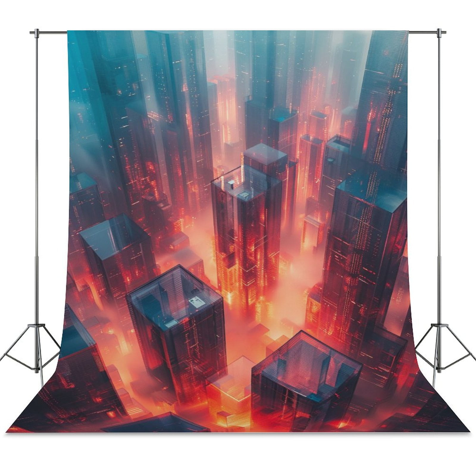 Geometric Abstract 3D Gradient Futuristic Cubes Spring Backdrop ...