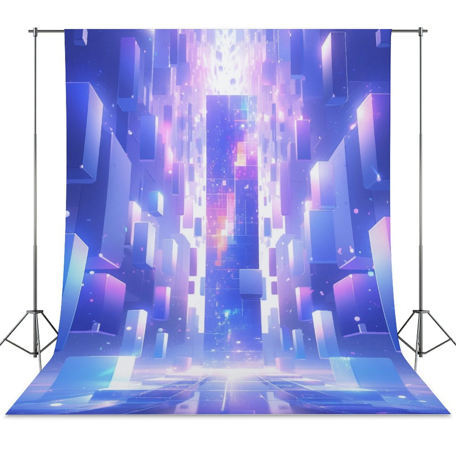 Geometric Abstract 3D Gradient Futuristic Cubes Spring Backdrop ...