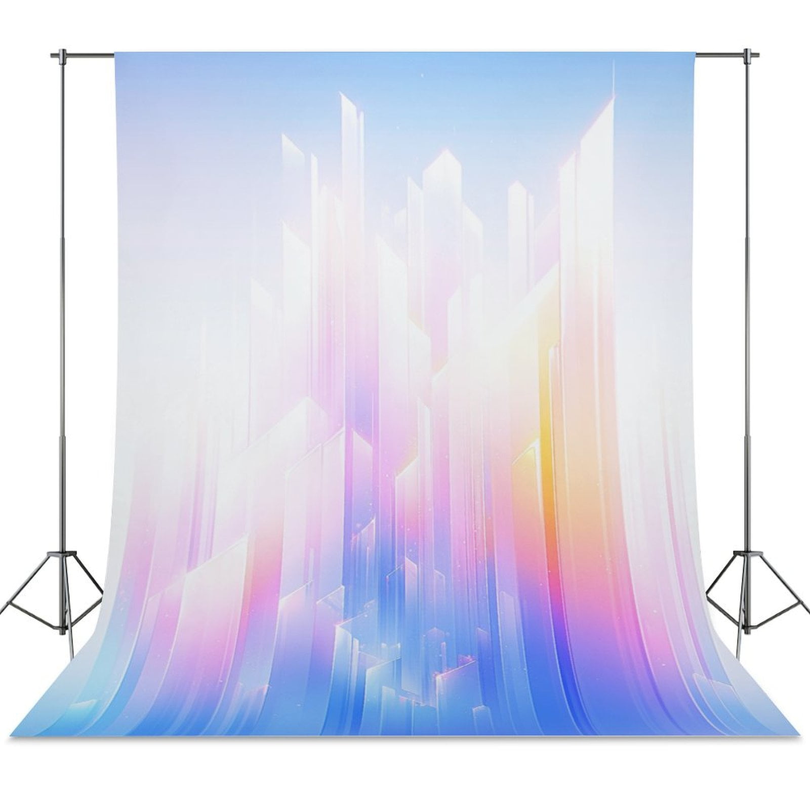 Geometric Abstract 3D Gradient Futuristic Cubes Spring Wall Backdrop ...