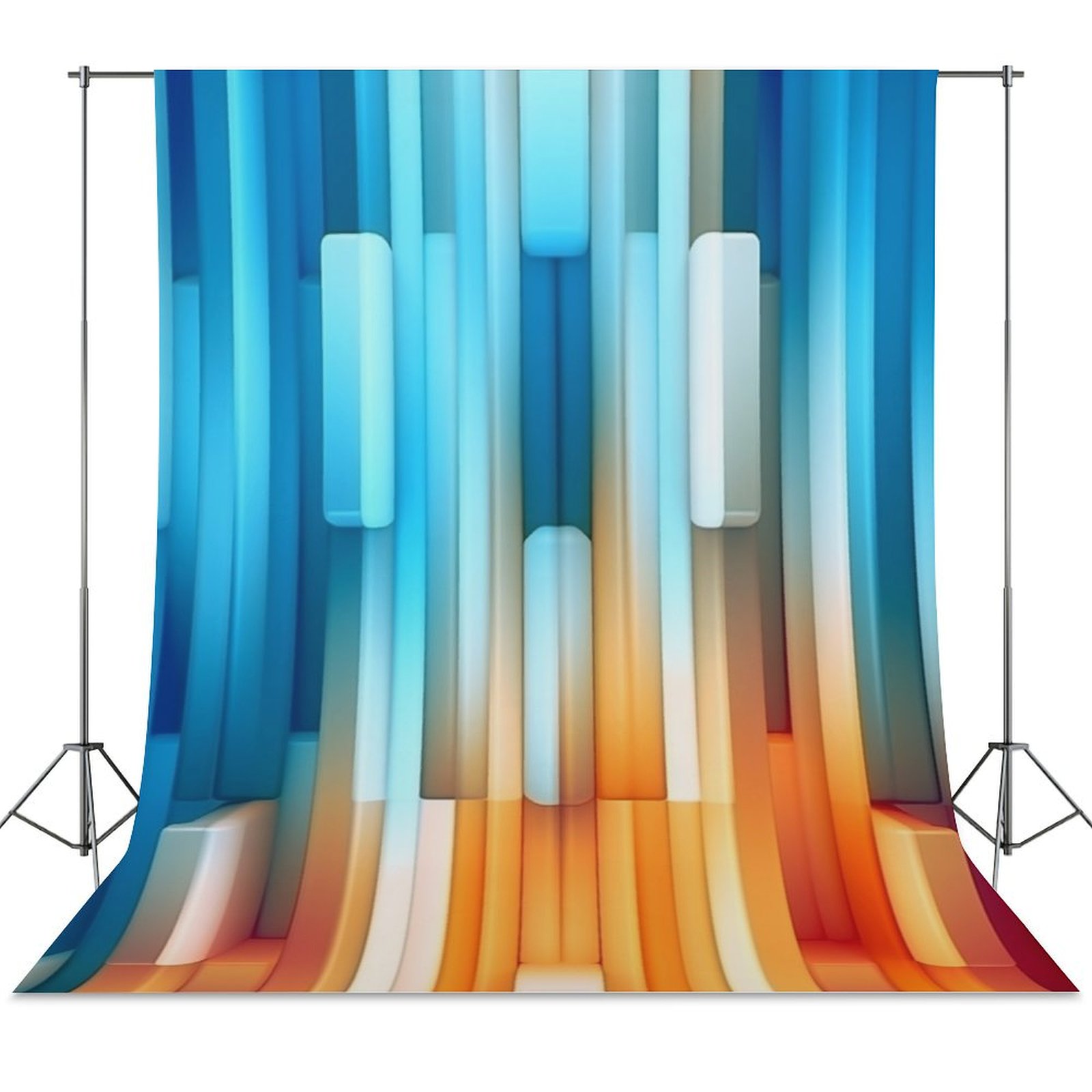 Geometric Abstract 3D Gradient Futuristic Cubes Spring Wall Backdrop ...