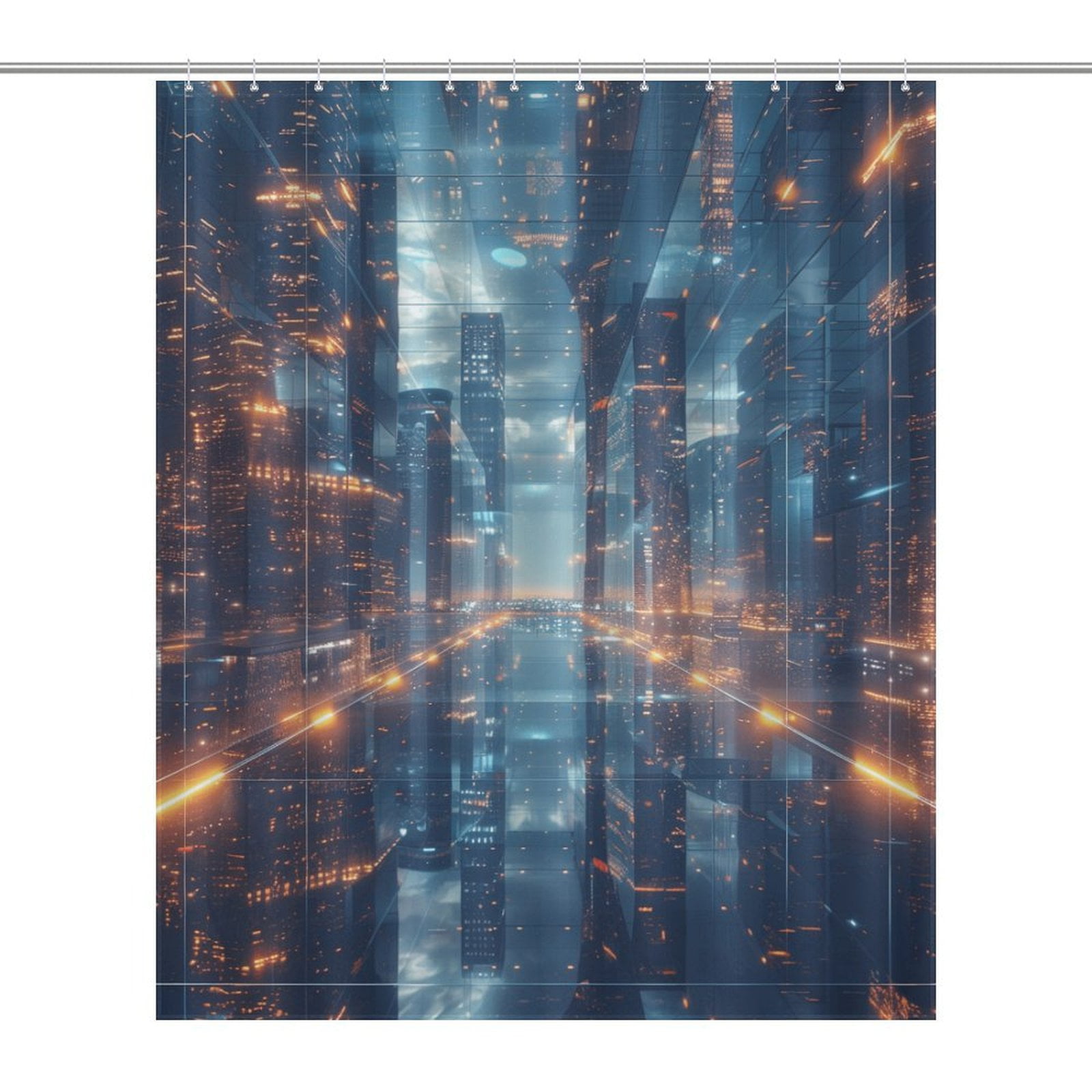 Geometric Abstract 3D Gradient Futuristic Cubes Waterproof Polyester ...