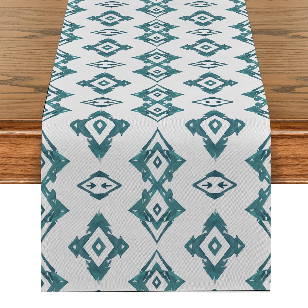 Geometric Abstract Color Block Modern Table Runners Dresser Table r ...