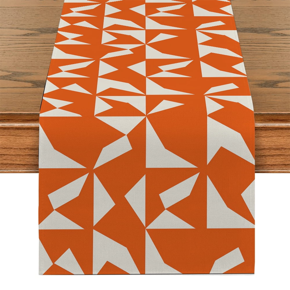 Geometric Abstract Color Block Modern Table Runners Dresser Table r ...