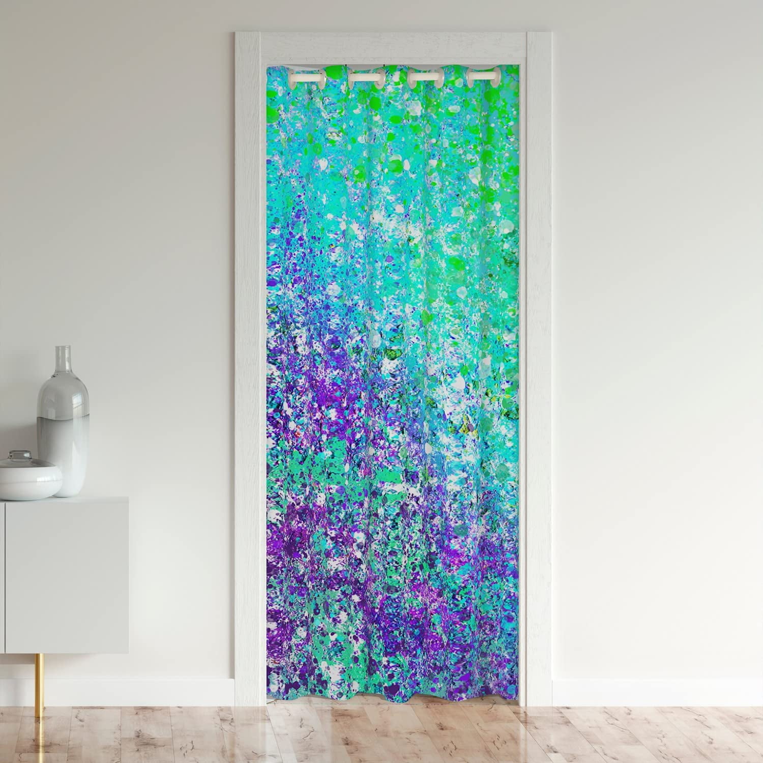 Geometric Abstract Door Curtains for Doorway Privacy Closet Curtain for ...