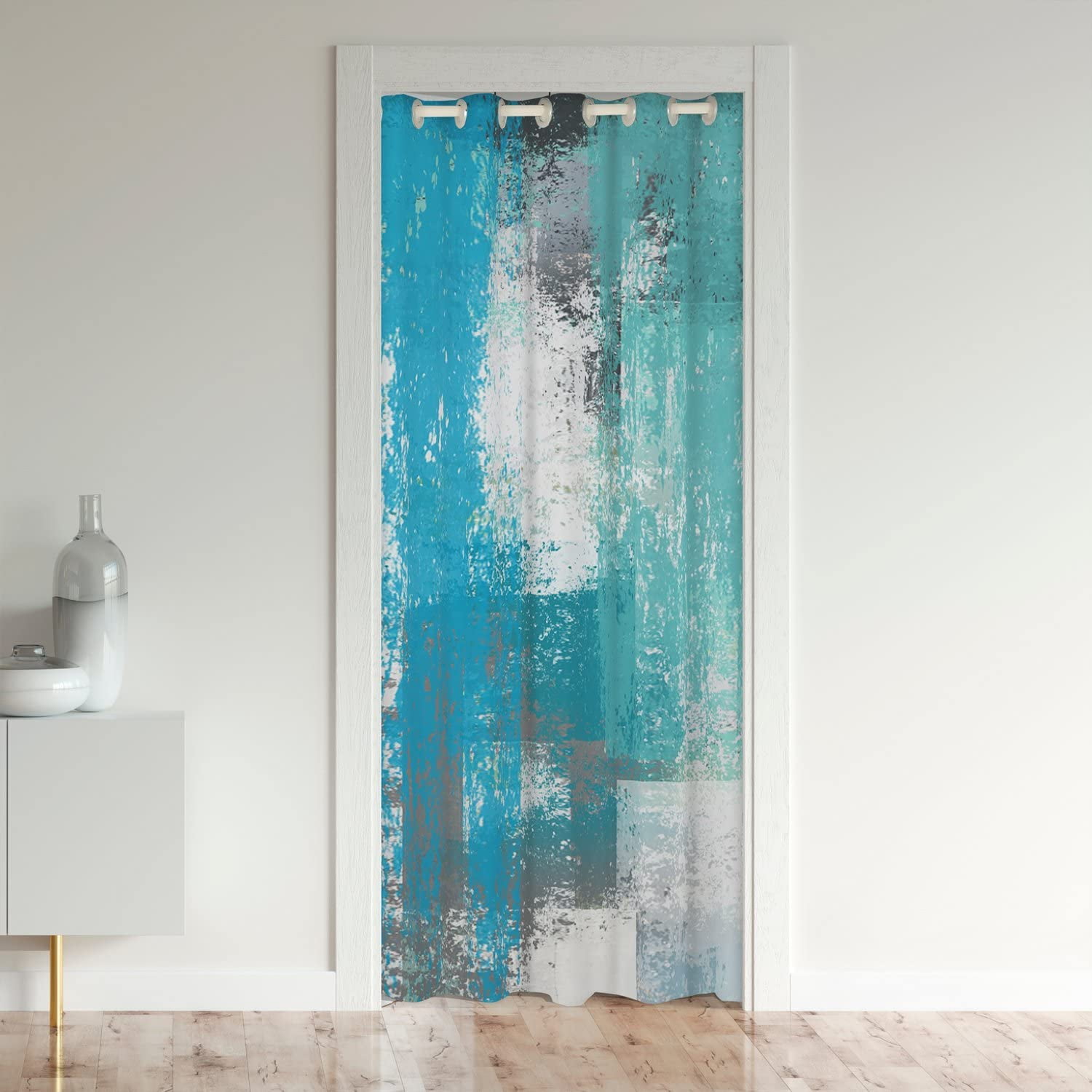 Geometric Abstract Door Curtains for Doorway Privacy Closet Curtain for ...