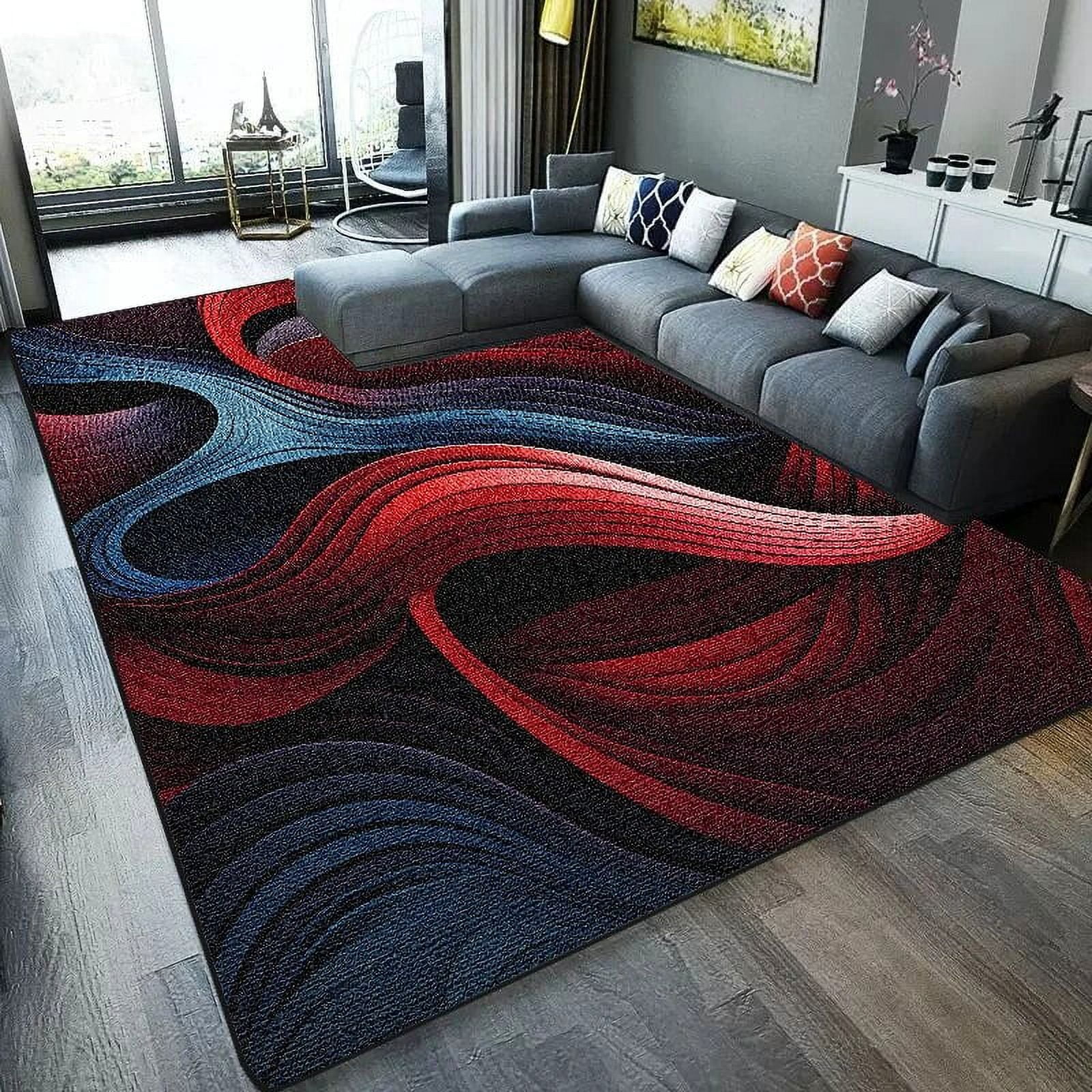 Geometric Abstract Living Room Carpets Modern Light Luxury Rugs for ...