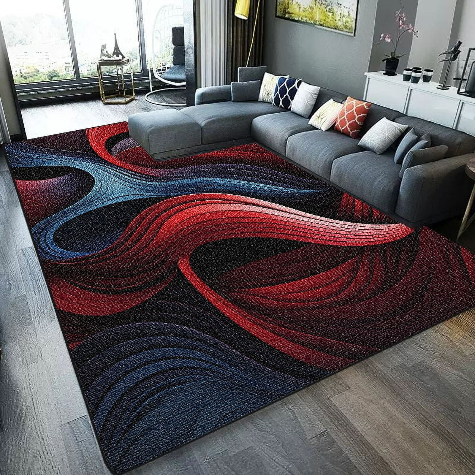 Geometric Abstract Living Room Carpets Modern Light Luxury Rugs for ...