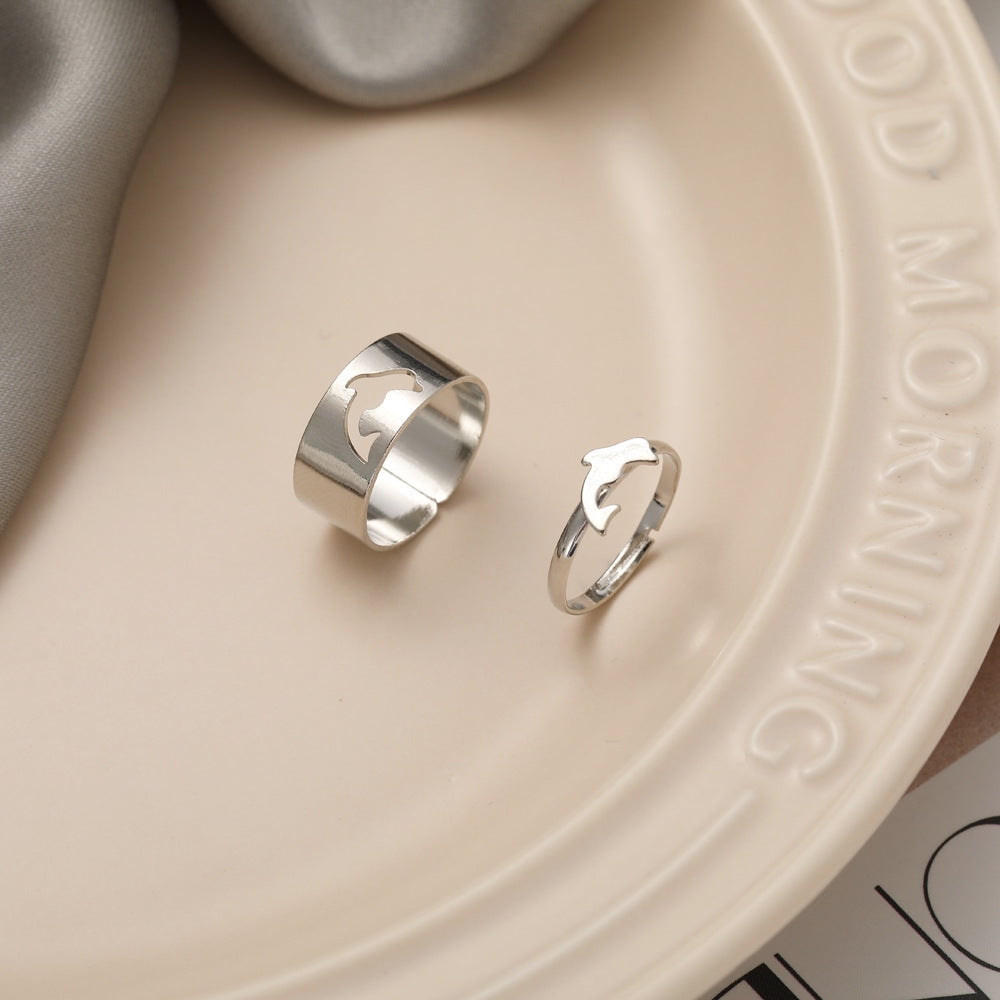 Geometric Alloy Index Finger Rings Set, European American Style ...