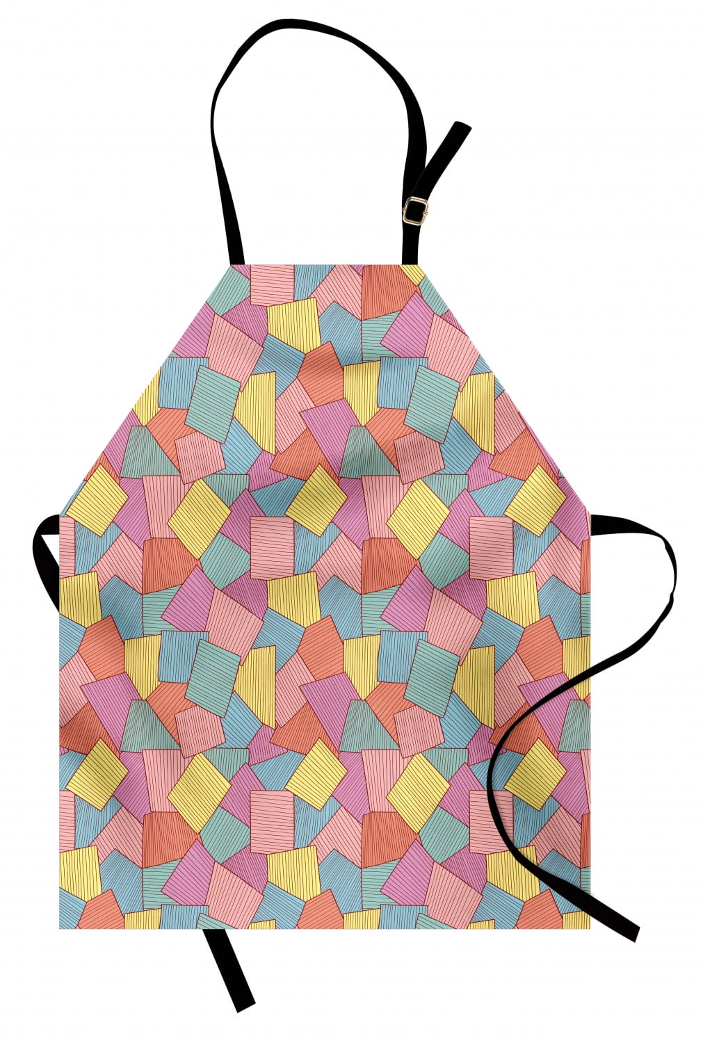 Geometric Apron Abstract Tile Pattern with Thin Stripes Colorful ...
