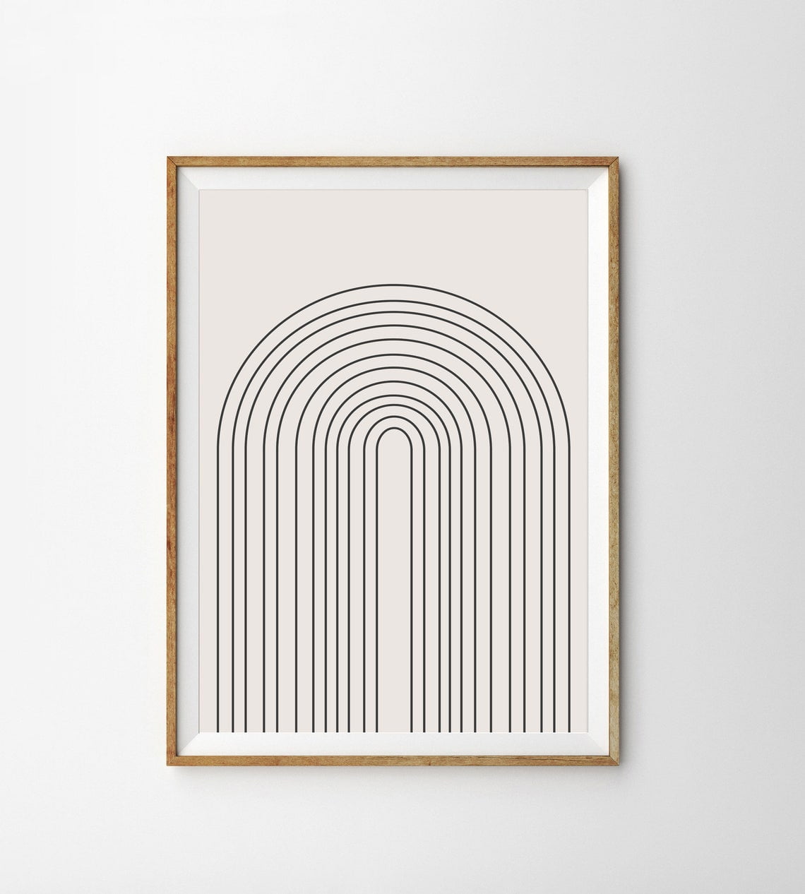 Geometric Arch Print Neutral Rainbow Mid Century Modern Art Print Wall ...