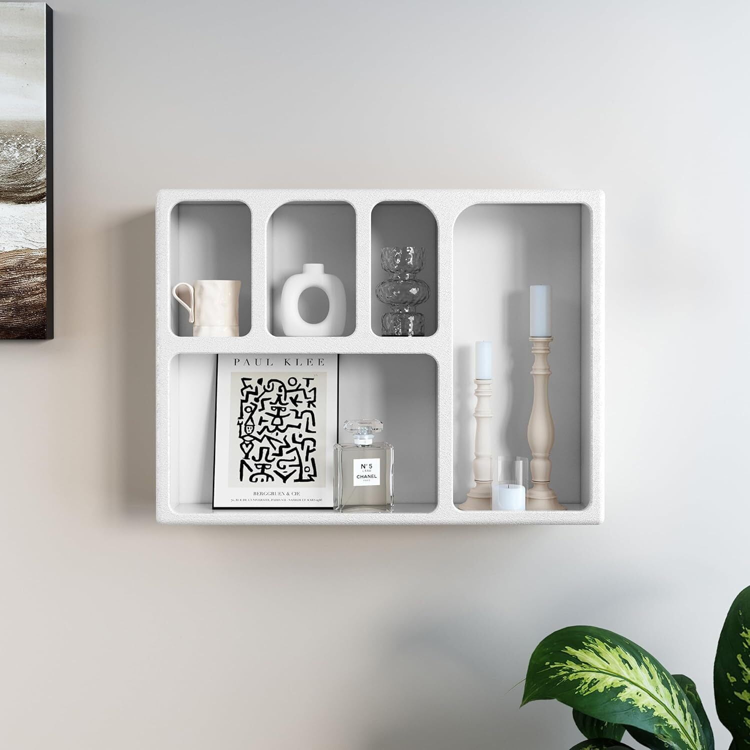 Geometric Arched Wall Storage Cabinet Floating Storage Shelves Wall ...