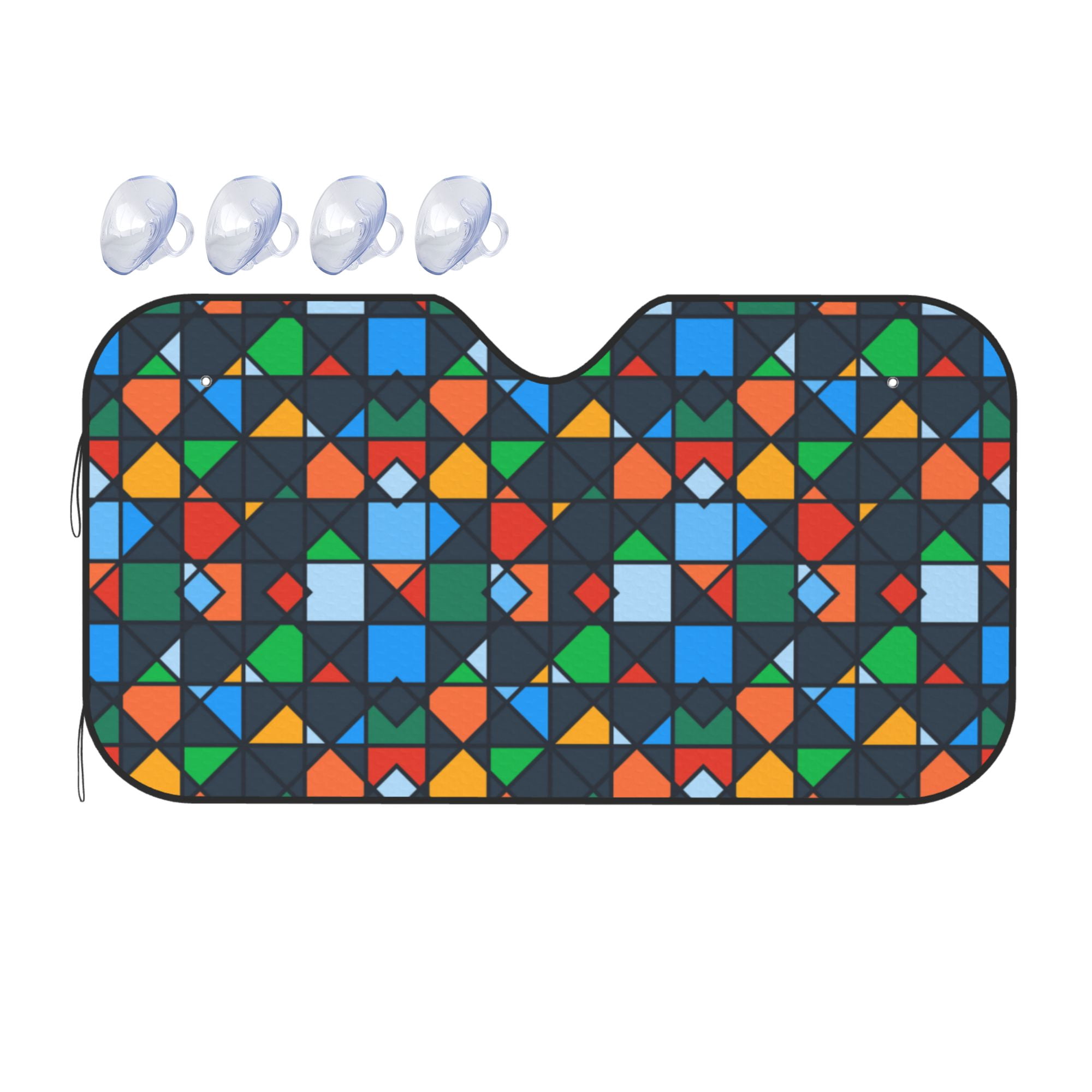 Geometric Architectural Patterns 1-Piece Car Front Window Sunshade ...