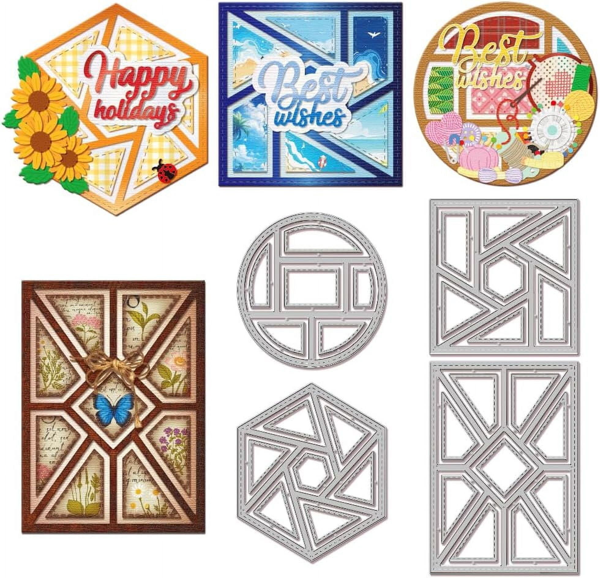 Geometric Background Plate Cutting Dies for Card Making Rectangle ...