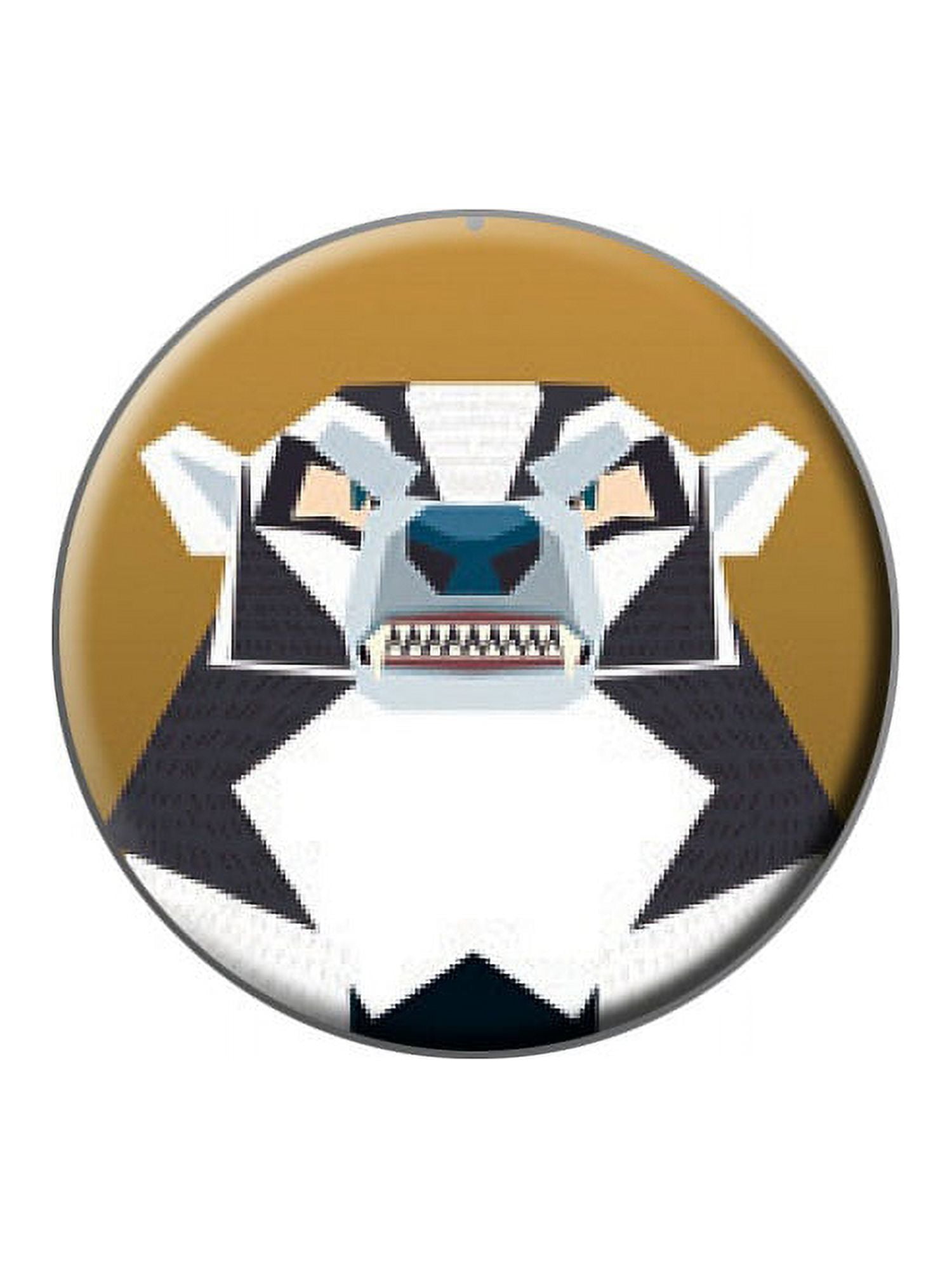 Geometric Badger Black And White - Honey Lapel Hat Pin Tie Tack Small ...