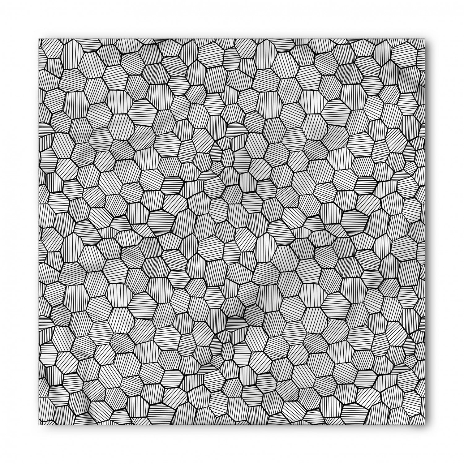 Geometric Bandana, Sketch Hexagon Shapes, Unisex Head and Neck Tie, by ...